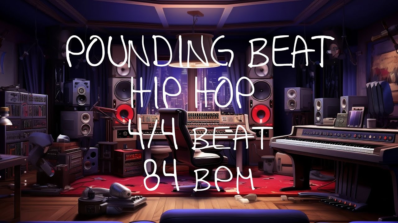 4/4 Drum Beat - 84 BPM - HIP HOP - POUNDING BEAT - YouTube