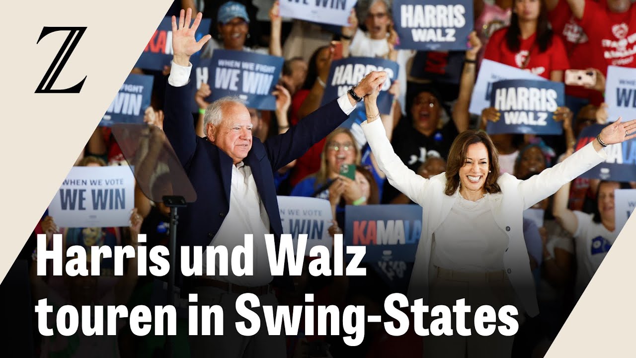 Harris und Walz treten in umkämpften Bundesstaaten Michigan und ...