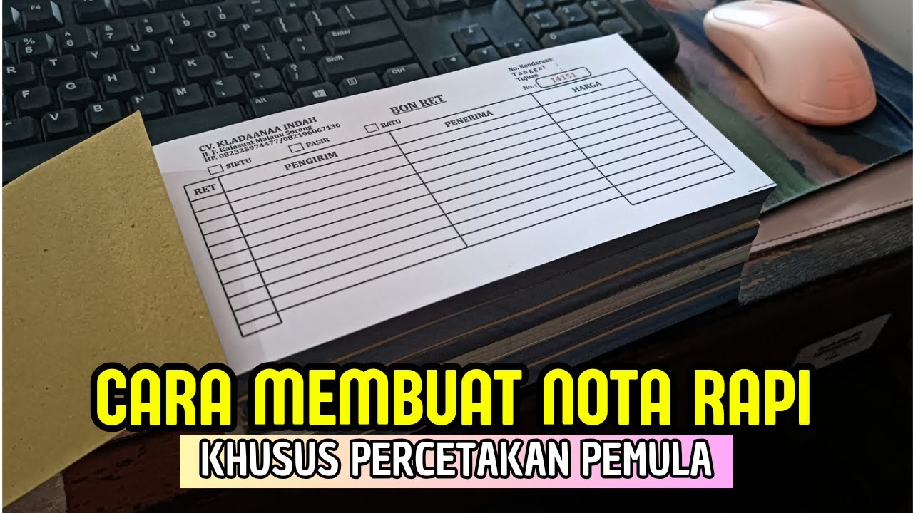 CARA MEMBUAT NOTA RAPI #nota #peluangbisnis #trending - YouTube