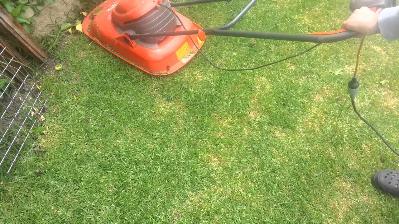 orange lawn mower - YouTube