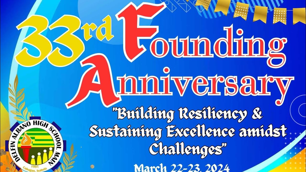 Happy 33rd Founding Anniversary Delfin Albano High School 2024 || Cabagan District - YouTube