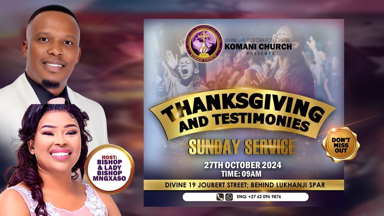 Thanksgiving &Testimonies Sunday Service l 27/10/24 - YouTube