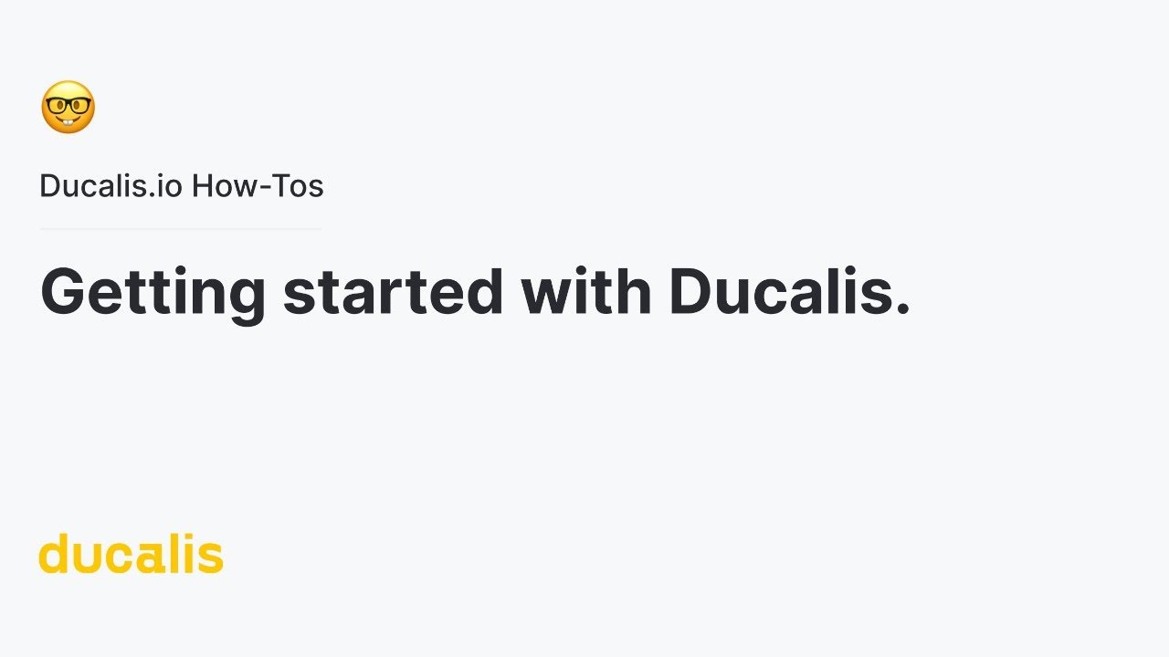 Getting Started with Ducalis - YouTube