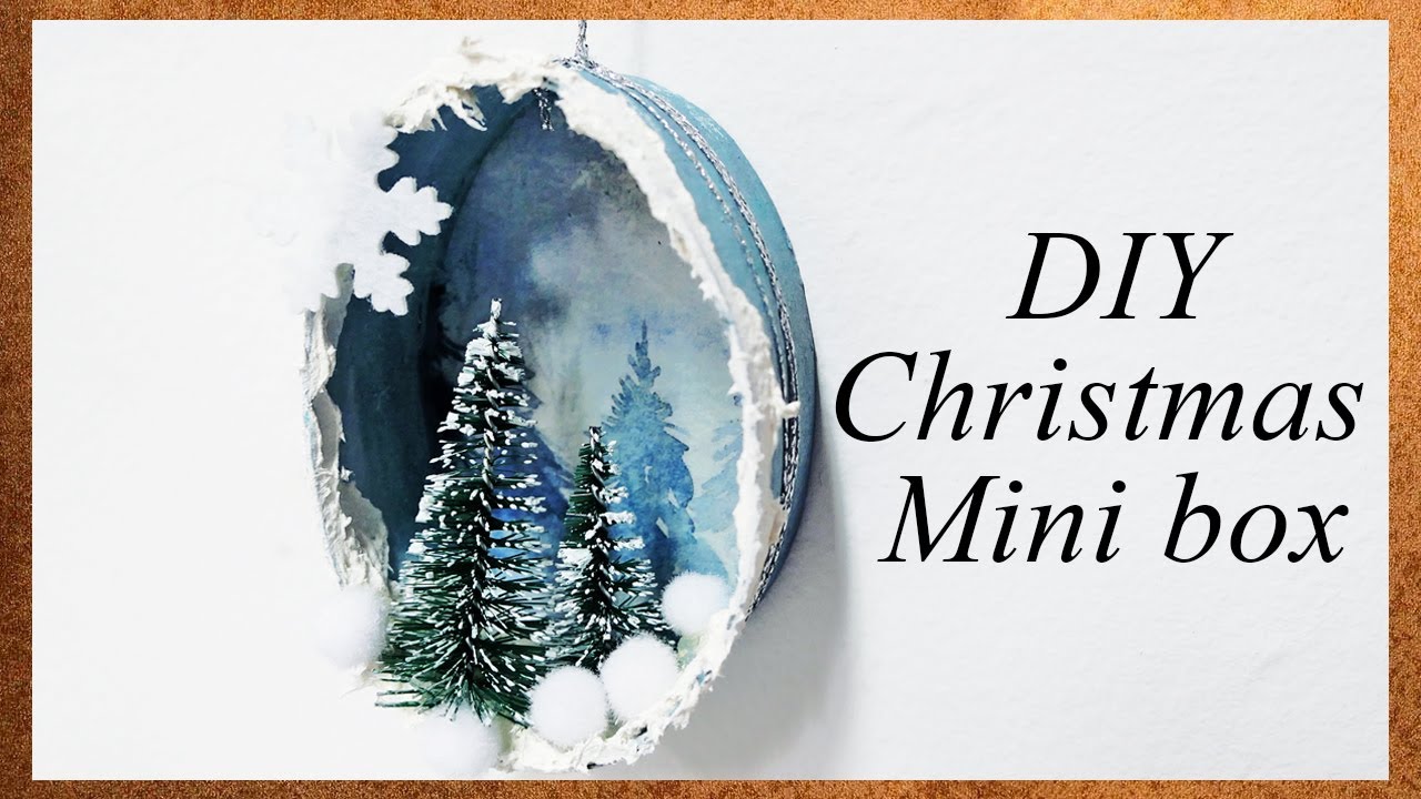 Christmas Mini Box Tutorial // Karácsonyi mini box - YouTube