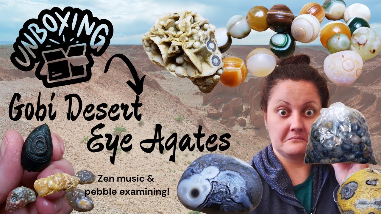 Unboxing 2 Kilos of Gobi Desert Eye Agate - Zen Pebbles - YouTube