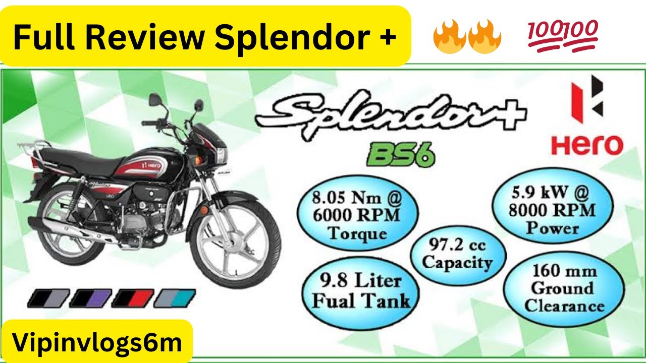2023 Model Hero Splendor Plus Review | Milaega | Features | Splendor ...