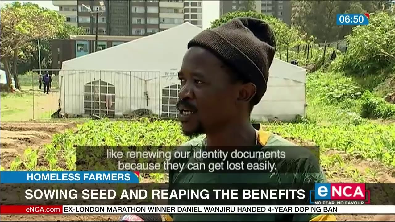 Homeless farmers feeding the community - YouTube