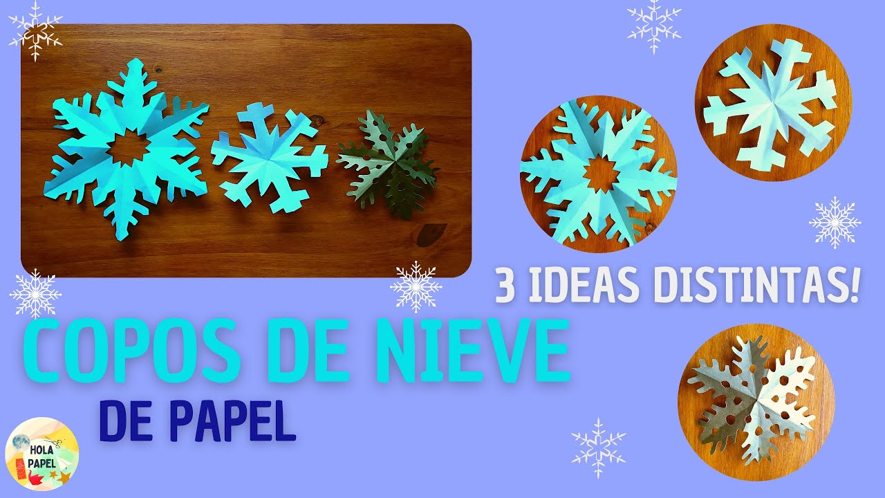 ¿Cómo hacer un COPO DE NIEVE DE PAPEL? ️ 3 IDEAS DISTINTAS! ️🎄 ...