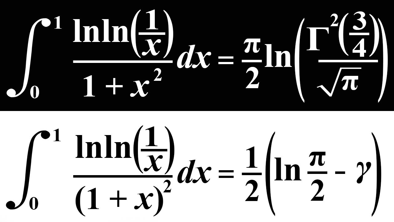 Nice Integrals - Malmsten integrals - YouTube