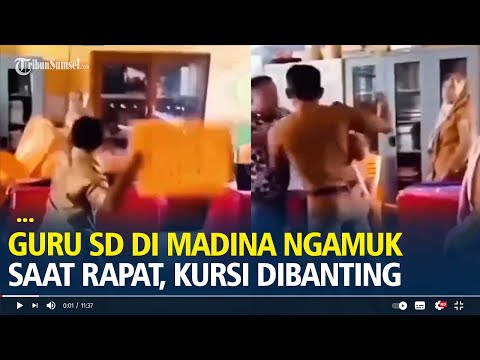 Viral Guru SD di Madina Ngamuk saat Rapat, Kursi Dibanting Gegara Jam Mengajar