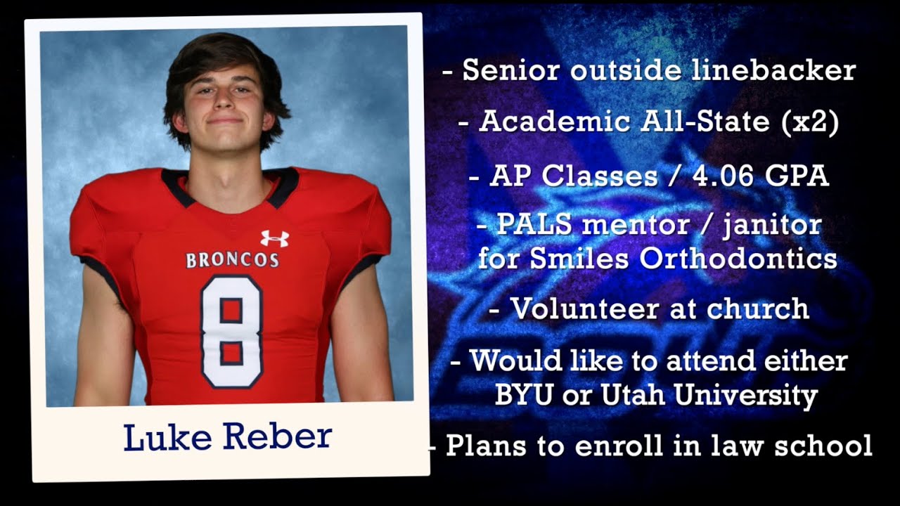 Dennis Baker State Farm Scholar Athlete of the Week - Luke Reber - YouTube