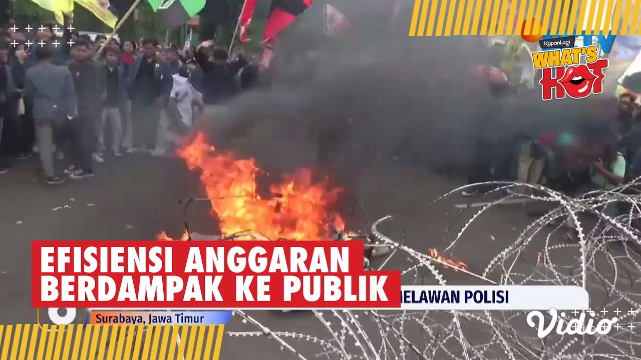 Demo Mahasiswa Indonesia Gelap Berujung Ricuh, Mahasiswa Bentrok Dengan ...