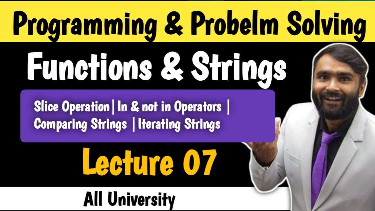 Strings Programming And Problem Solving Lecture 03 Slice 1509
