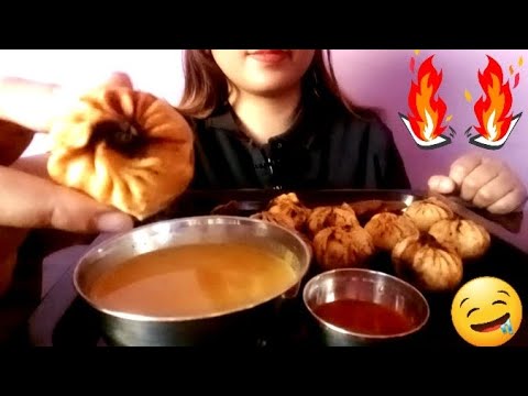 Eating buff fried momo||sausages 😋 #pleasesubscribe #viral #Nepali # ...