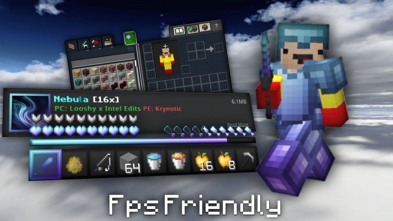 Nebula [16x] MCPE Pvp Texture Pack (Fps Friendly) 1.18 - YouTube