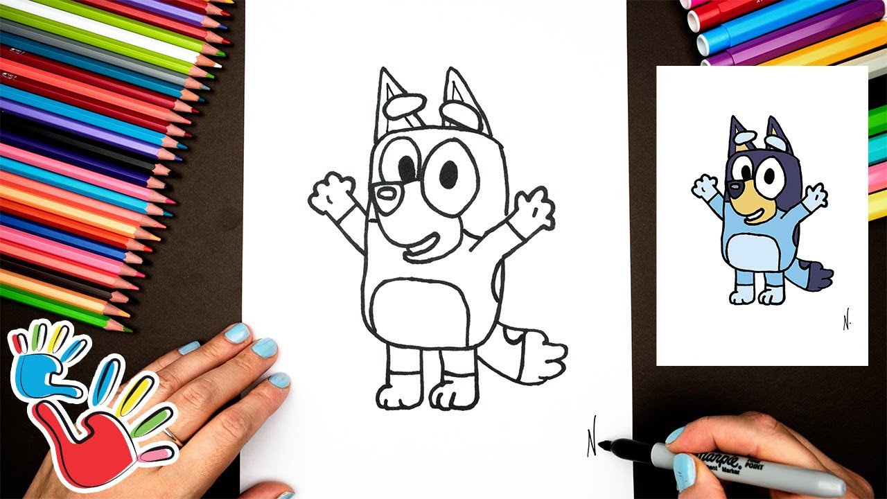 How to Draw Bluey from Bluey | Fun Step-by-Step Tutorial for Kids - YouTube
