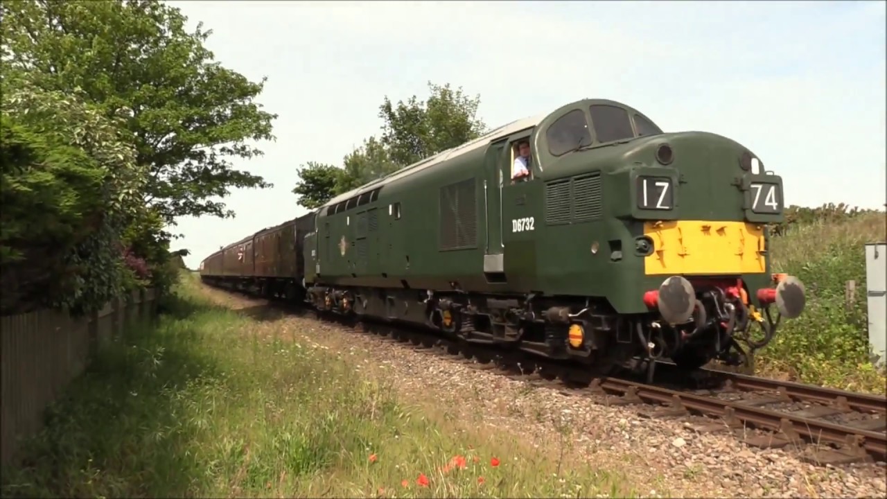 Class 37 D6732 Thrashing around the North Norfolk Railway 02/06/19 ...