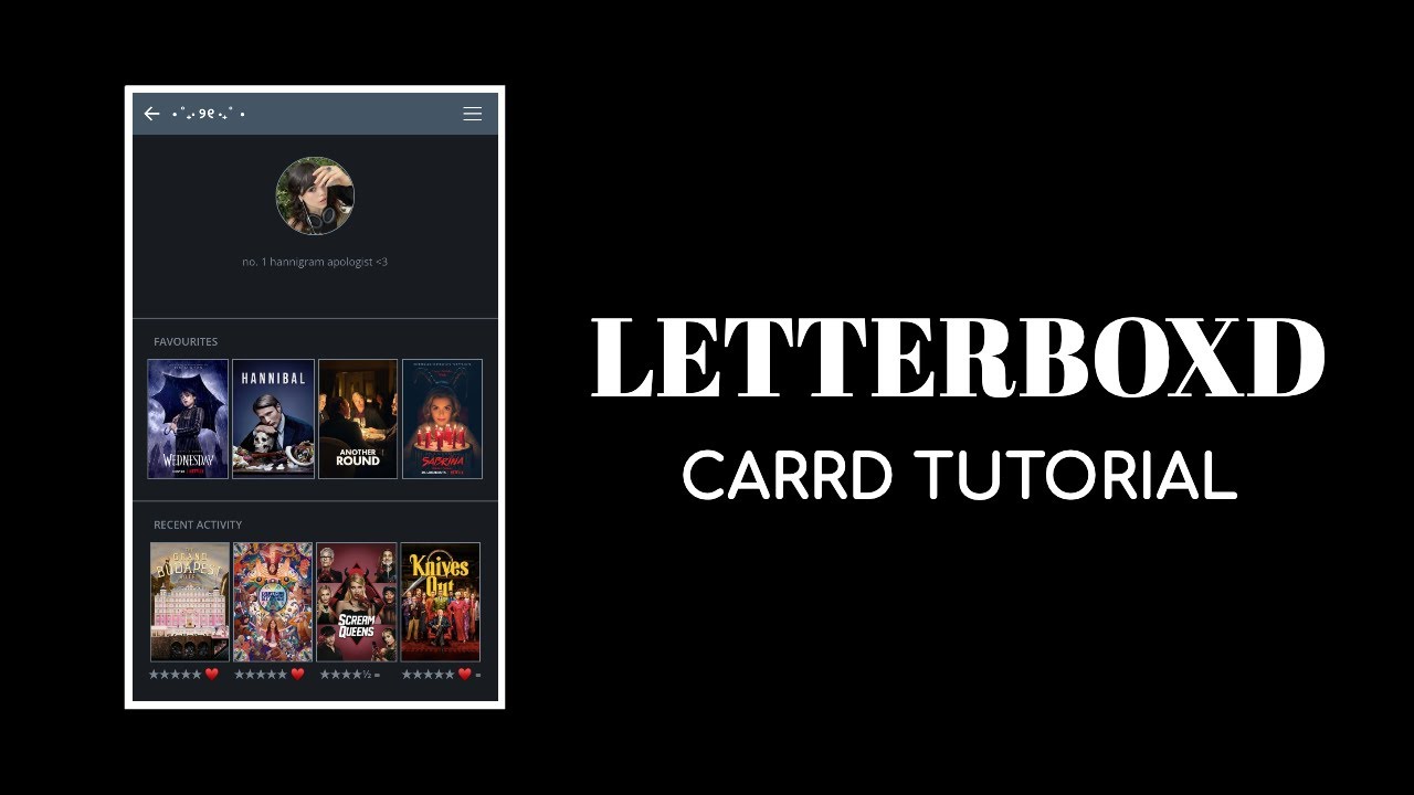 letterboxd themed carrd tutorial - cr fdeout - YouTube