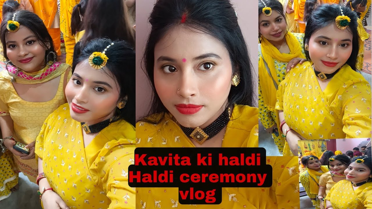 Haldi ceremony // Haldi outfit // GRWM // KAVITA ki haldi - YouTube