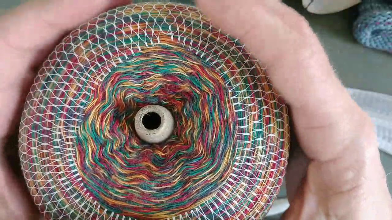 Using "yarn bras" to control yarn cones - YouTube