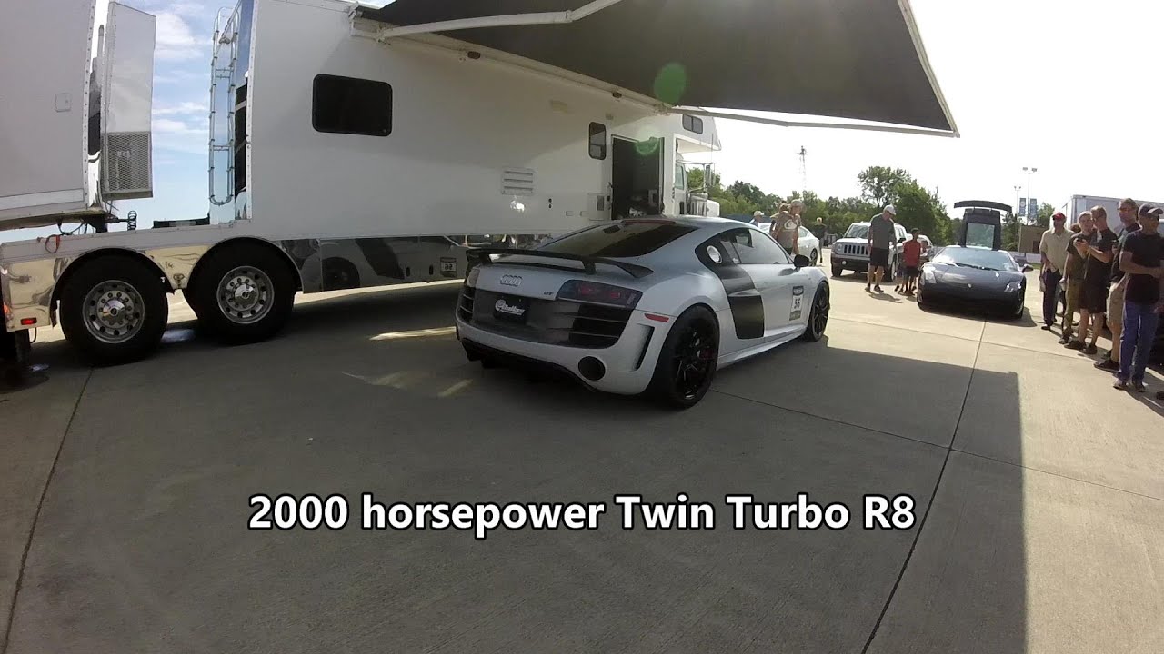 2000 horsepower Audi R8, Twin Turbo Lamborghini's - YouTube