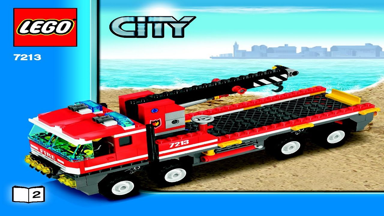 LEGO instructions - City - Fire - 7213 - Off-Road Fire Truck & Fireboat ...
