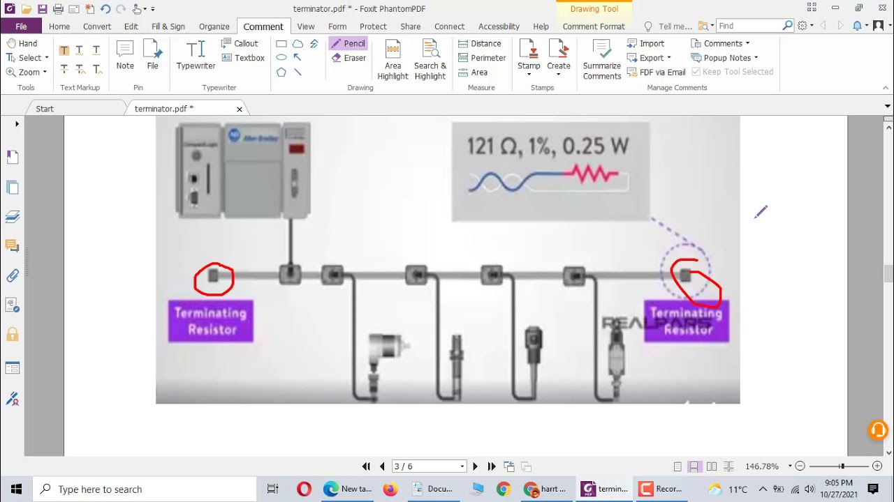 termination resistor in communication cable - YouTube