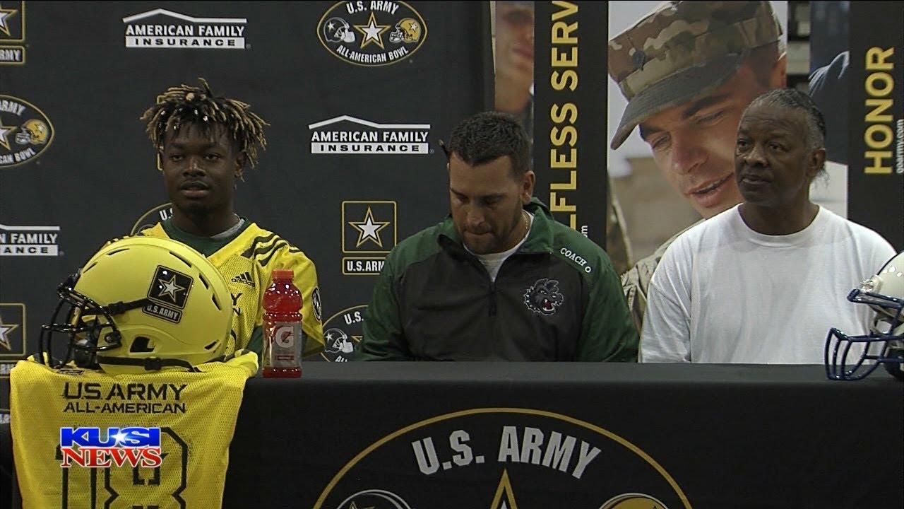 Isaac Taylor-Stuart honored as a 2018 U.S. Army All-American - YouTube