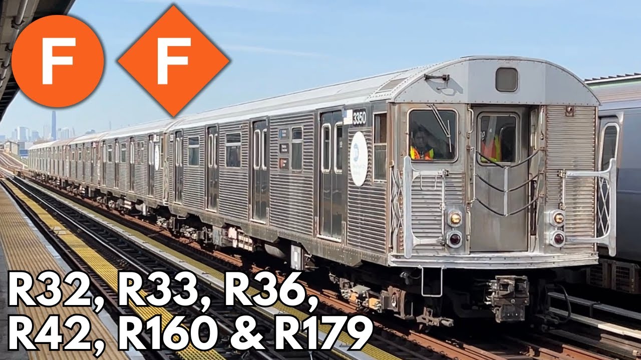 IND Culver: R160 & R179 (F) Local & Express trains + R32, R33/R36 & R42 ...