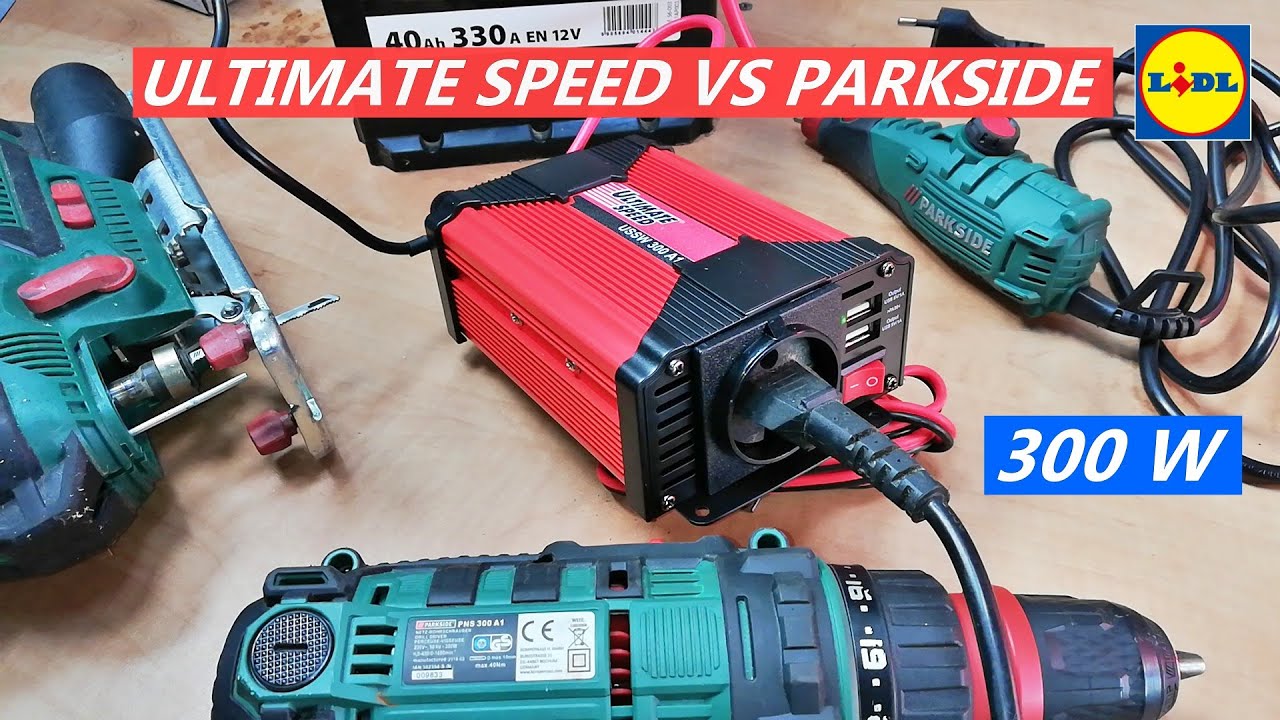 ULTIMATE SPEED Przetwornica napięcia 300 W, elektronarzędzia PARKSIDE i ...