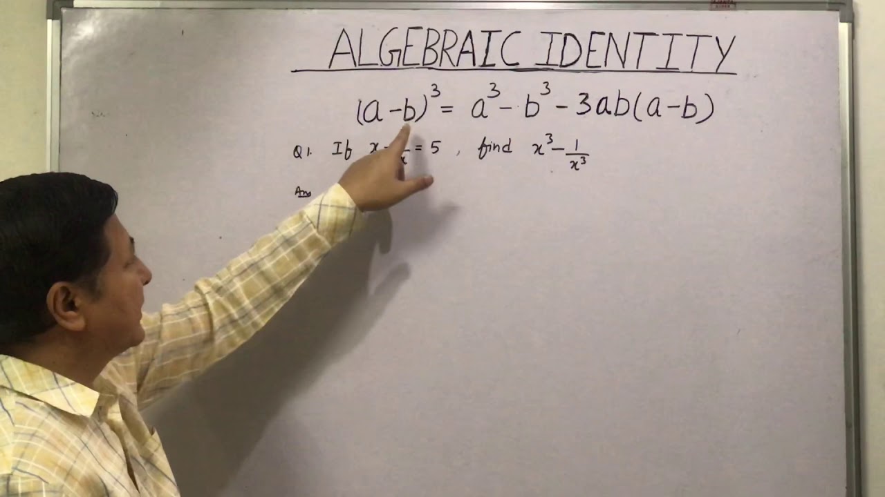 Class IX Maths Question1 based on algebraic identity - YouTube
