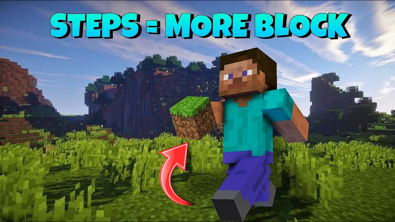 Minecraft but you get every block you step on!!! - YouTube