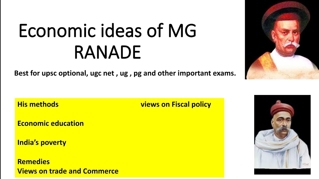 MG RANADE ECONOMIC IDEAS - YouTube