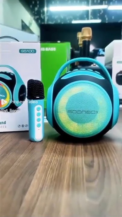 Soonbox S5100 Speaker bluetooth karaoke 2 Mic LED light speker bluetooth TWS - YouTube