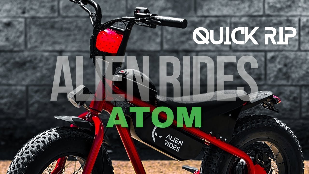 Alien Rides Atom Mini E bike Quick Trip - YouTube