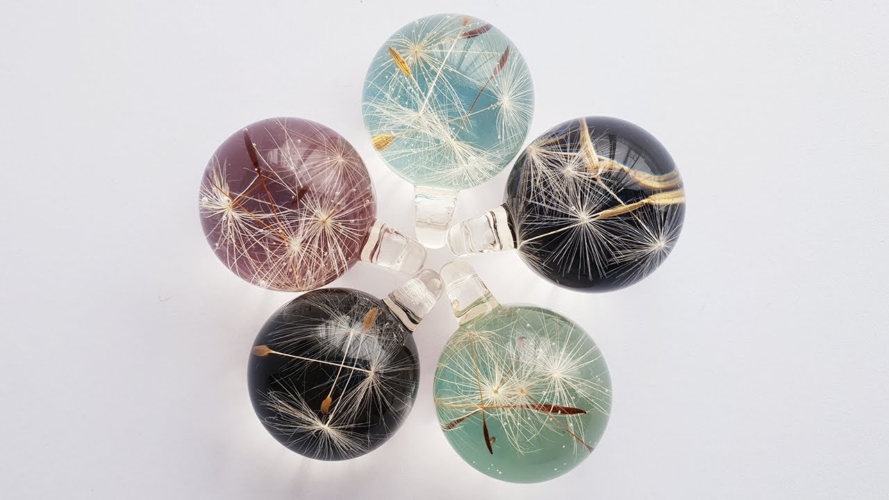 How to Make Amazing Dandelion Pendant from Resin Molds. Resin Art - YouTube