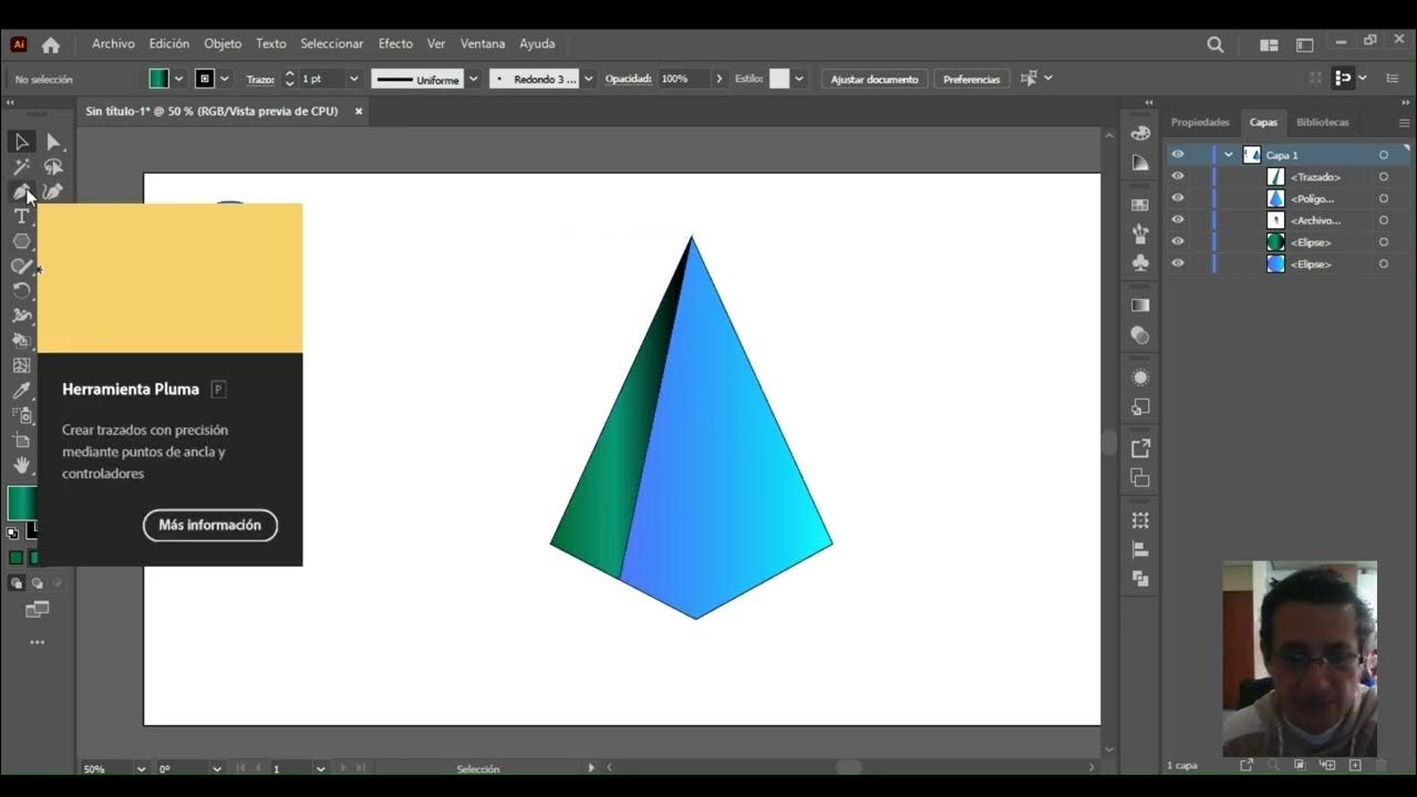 Piramide 3D Illustrator - YouTube