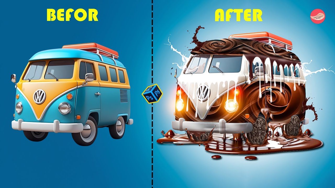 Design a Cool Van Poster in Photoshop | Easy Photoshop Techniques ...