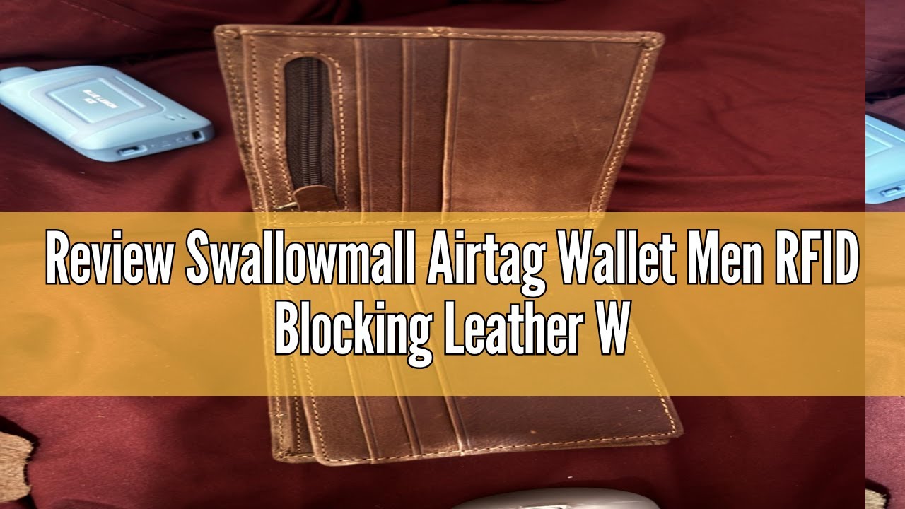 Review Swallowmall Airtag Wallet Men RFID Blocking Leather Wallets ...