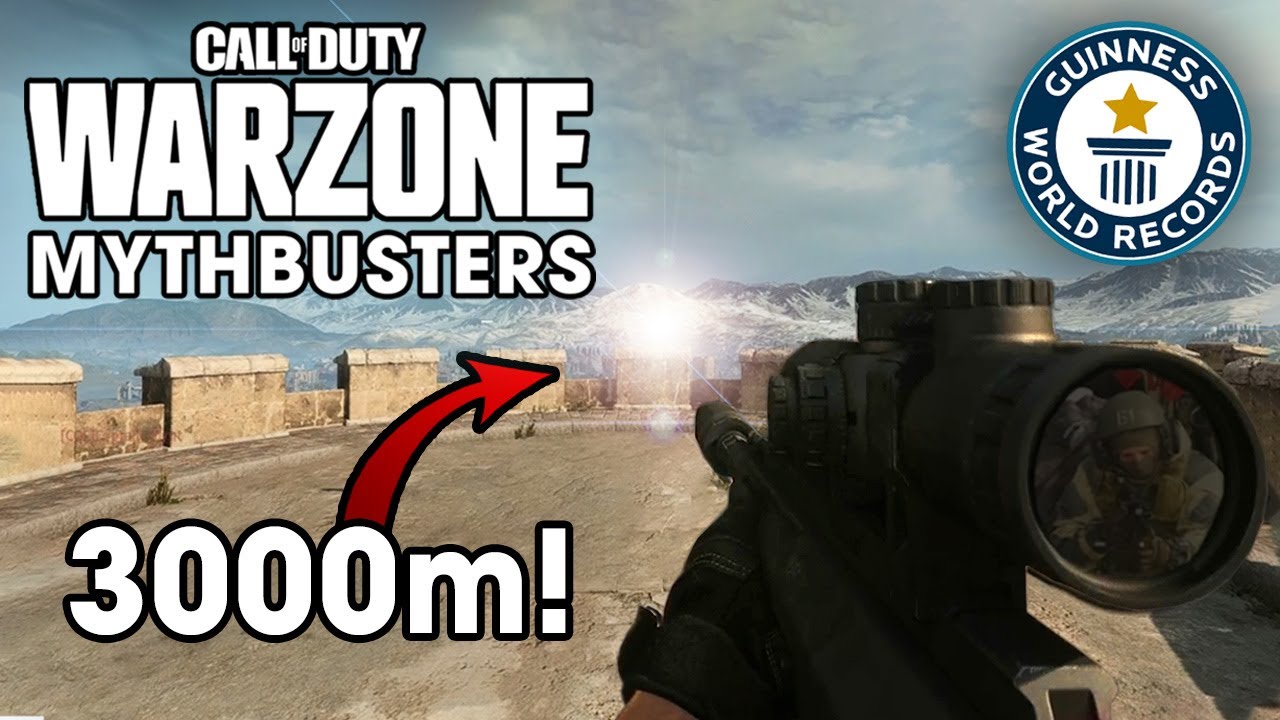 World Record Sniper Shot in Warzone (Warzone Mythbusters) - YouTube