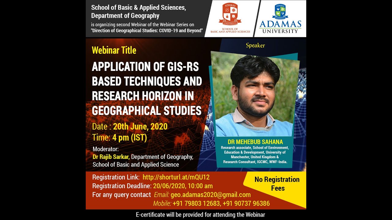 Adamas University II Department of Geography II Second Webinar - YouTube