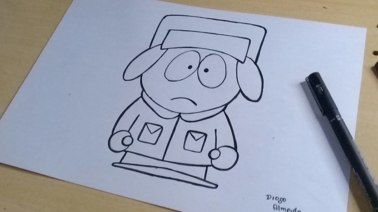 TUTORIAL COMO DESENHAR o KYLE personagem do SOUTH PARK passo a passo - YouTube