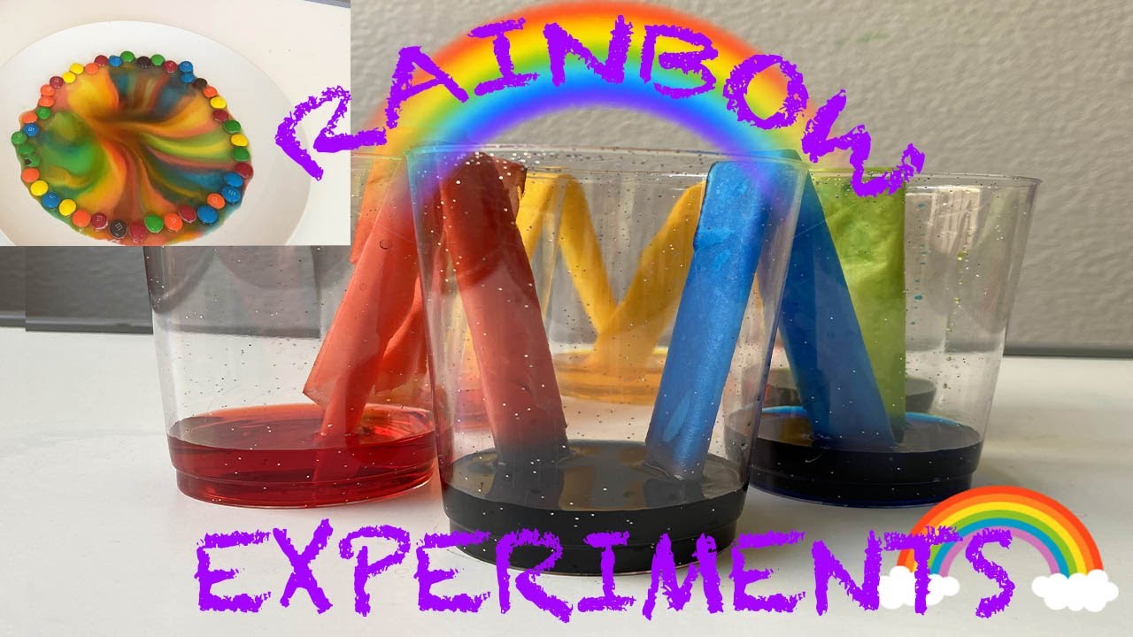 FUN DIY RAINBOW EXPERIMENTS! EASY, colorful science! - YouTube