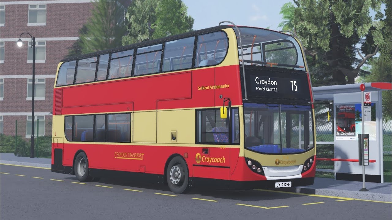 Roblox Croydon V1.3 Stagecoach Enviro 400 Selkent Ambassador 75 Norwood Junction to Fairfield ...