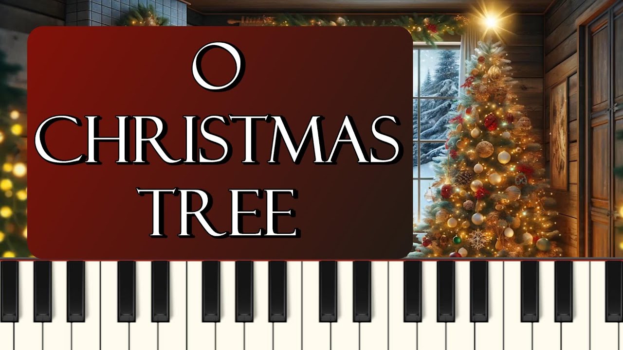 Easy Christmas Piano Tutorial Play-along: O Christmas Tree - YouTube