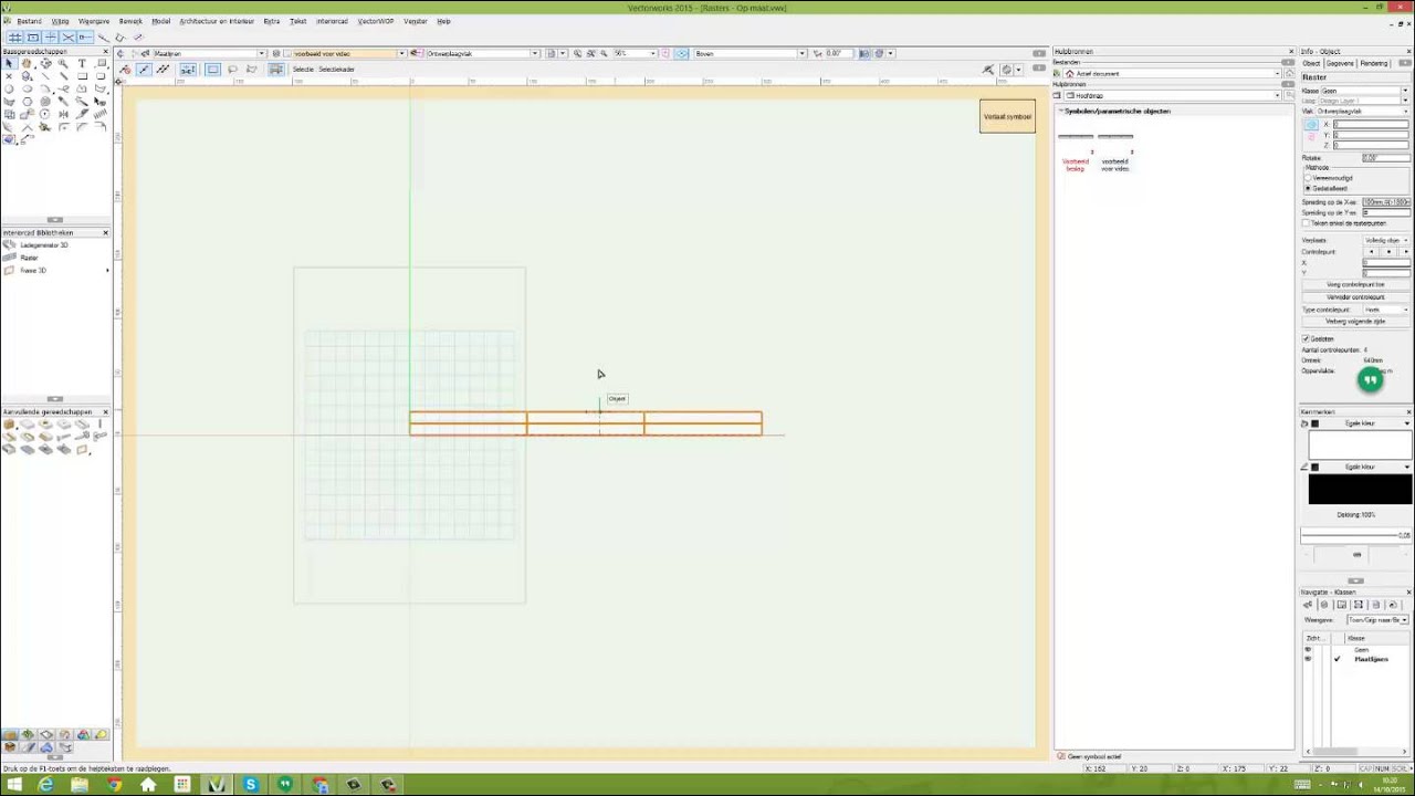 Maken van rasters met voorwaardelijke instellingen in Vectorworks ...