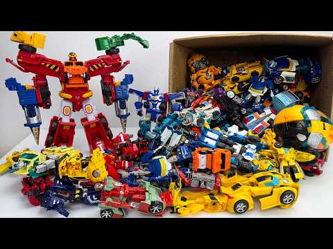 Building Ultimate Giant Tobot & Transformers Robots In Disguise! Unboxing Bumblebee & Optimus Prime
