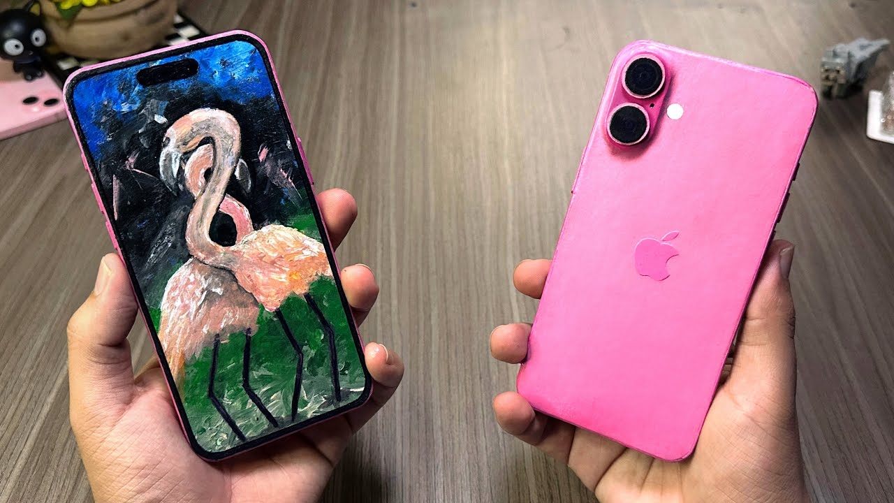 How to make iPhone 16 Plus out of cardboard | Tutorial - pink colour ...