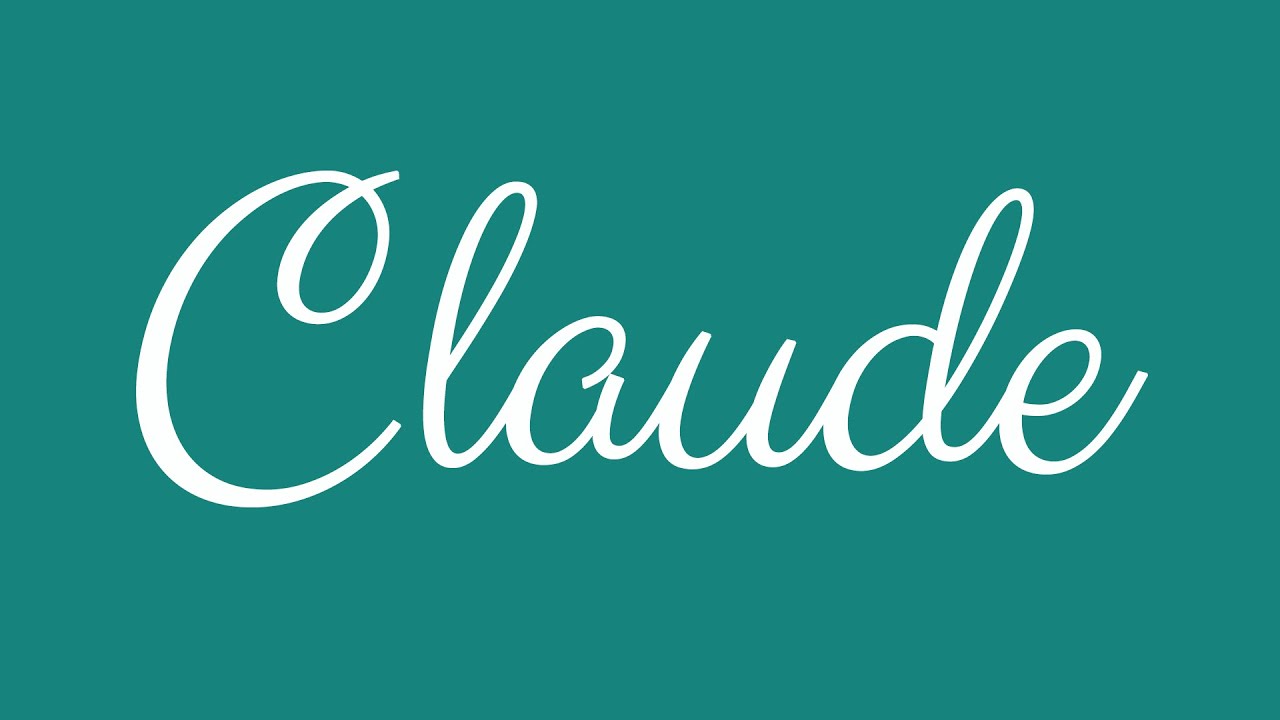 Learn how to Sign the Name Claude Stylishly in Cursive Writing - YouTube
