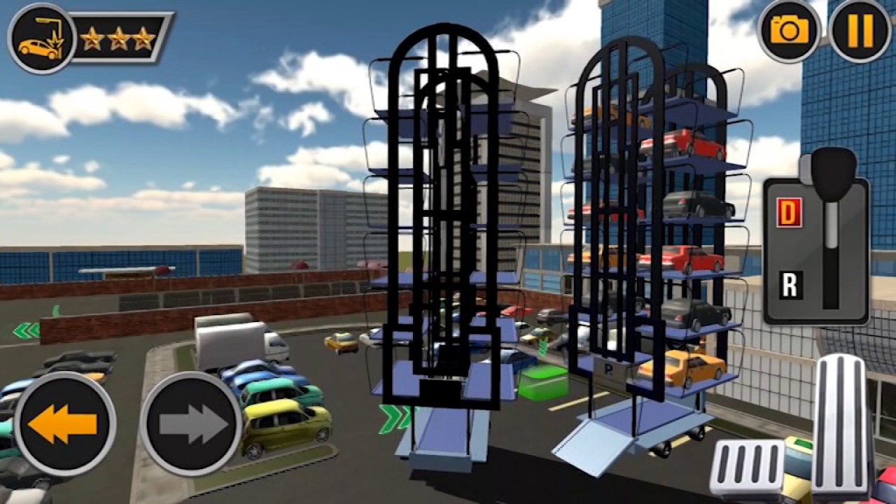 Smart Car Parking Crane 3D Simulator Game - Futuristic Multi-Level ...